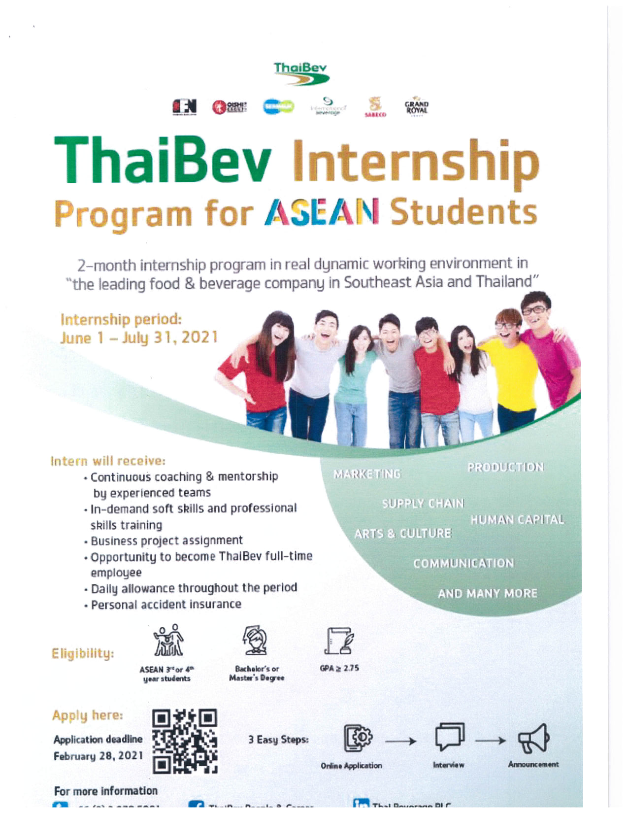 Thai Beverage Public Company Limited will be orgranizing ThaiBev Group ...